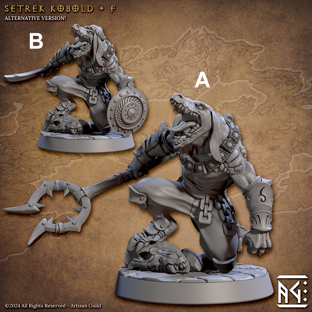 Setrek Kobold Fighter DnD 5E Wargames Miniature DnD Figure AG Minis ...