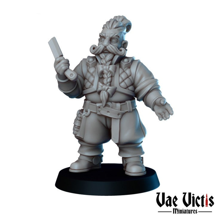 Barber Dwarf Fantasy Miniature DnD Pathfinder Tabletop RPG Vae Victis ...
