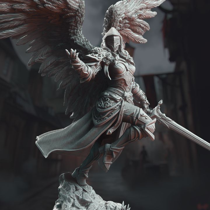 Ascended Commander Knight Fantasy Miniature DnD 5e Figure Wargames ...