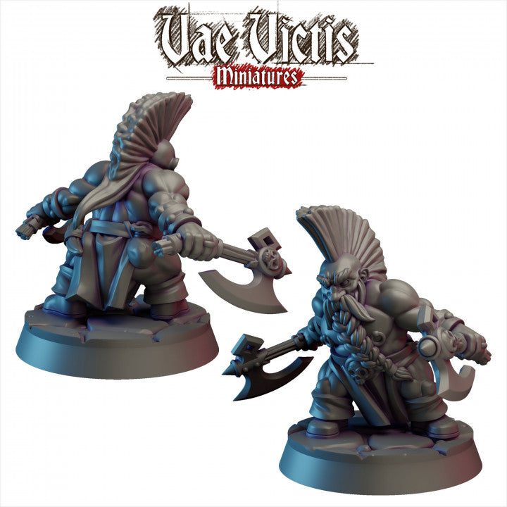 Dwarf Berserker Fantasy Miniature DnD Pathfinder Tabletop RPG Vae ...
