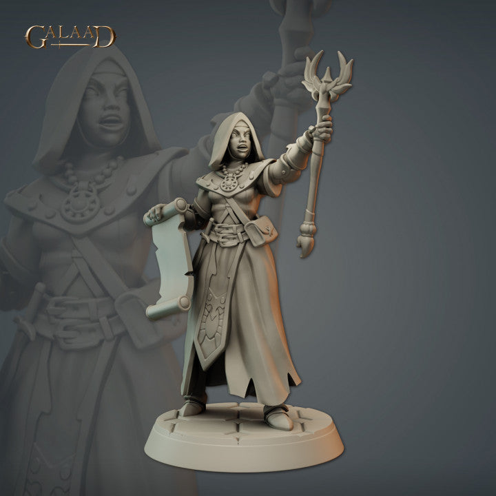 Female Battle Priest Scepter Fantasy Miniature DnD 5e Wargame ...