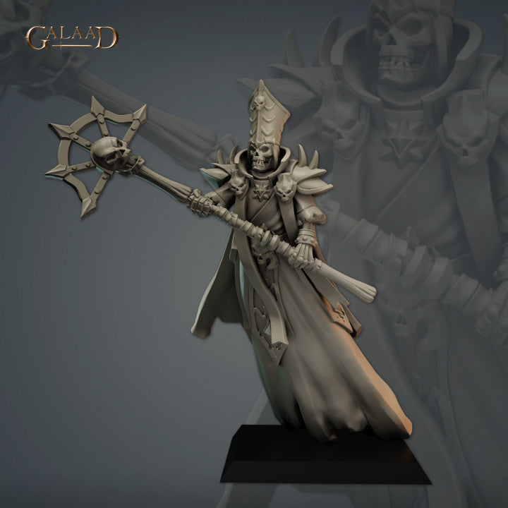 Bishop Skeleton Lich Fantasy Miniature DnD 5e Wargame Pathfinder TTRPG ...
