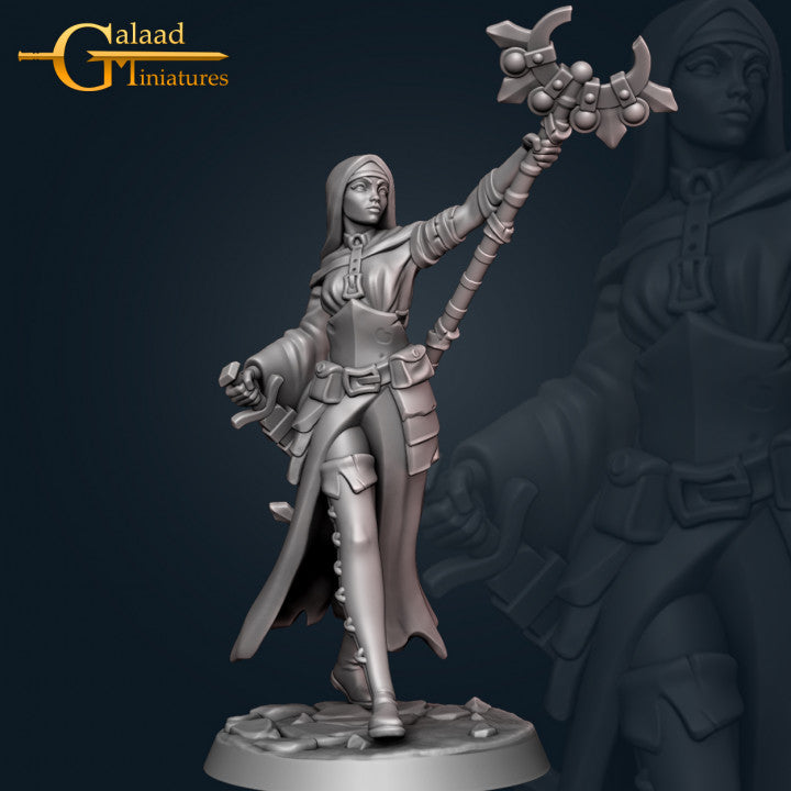 Female Priest Human Fantasy Miniature DnD 5e Wargame Pathfinder TTRPG ...