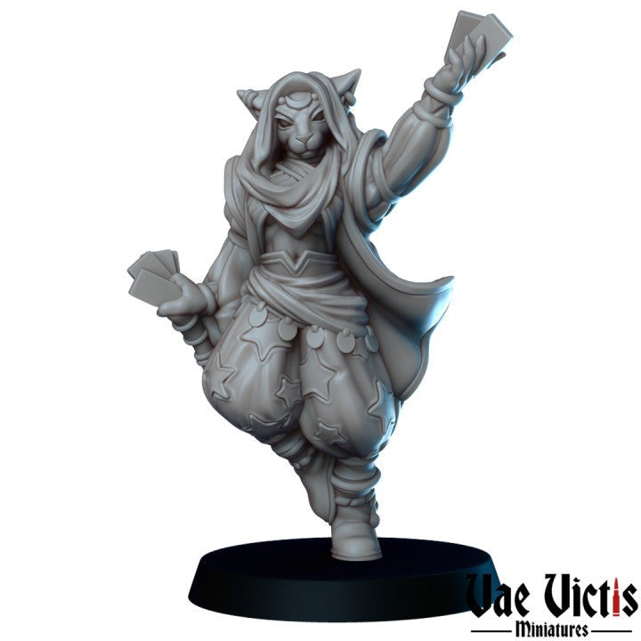The Tabaxi Diviner Fantasy Miniature DnD Pathfinder Tabletop RPG Vae ...