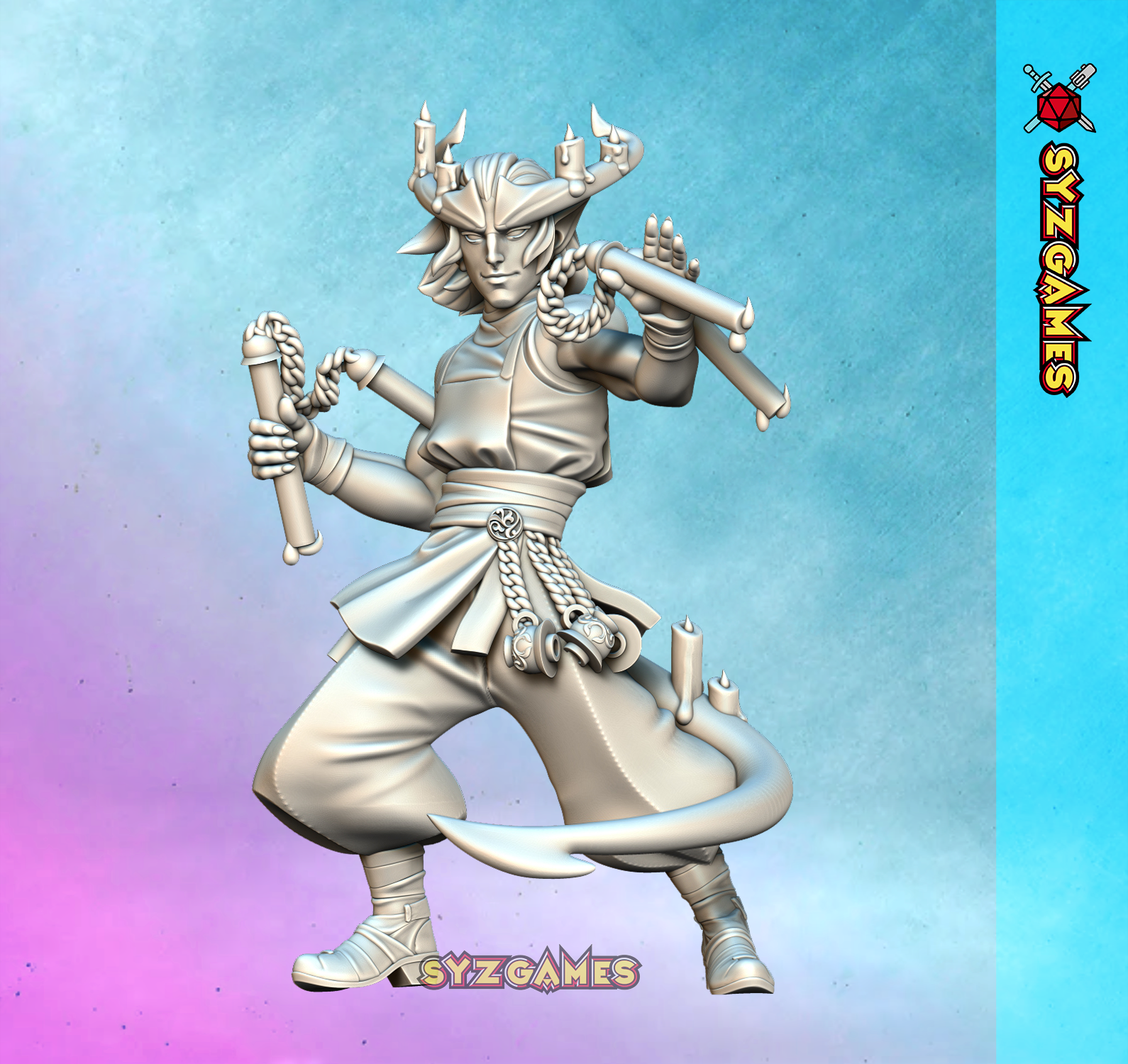 Jacobin Imble Tiefling Monk Miniature D&D Figure 5E – SYZGames