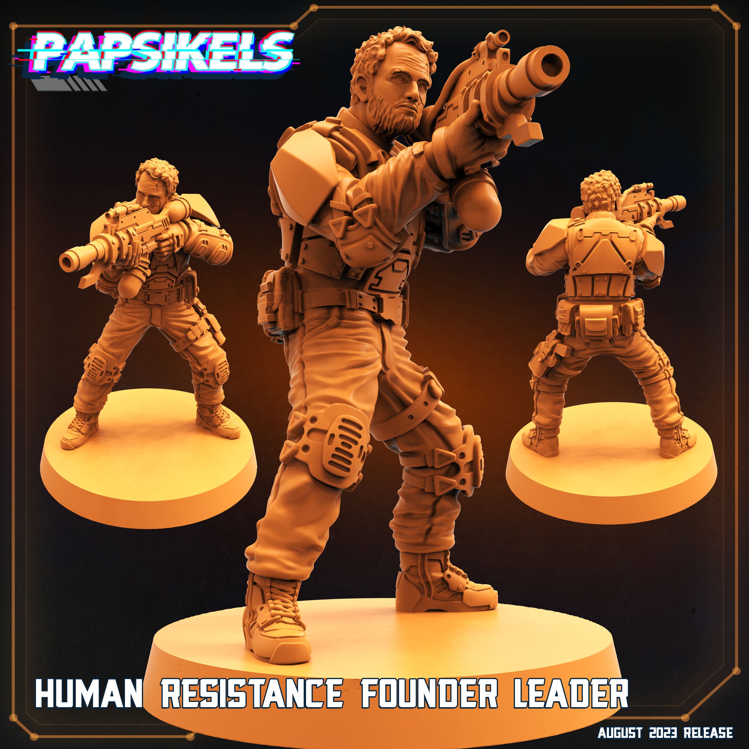 Human Resistance founder Leader Sci-Fi Miniature RPG Role Playing ...