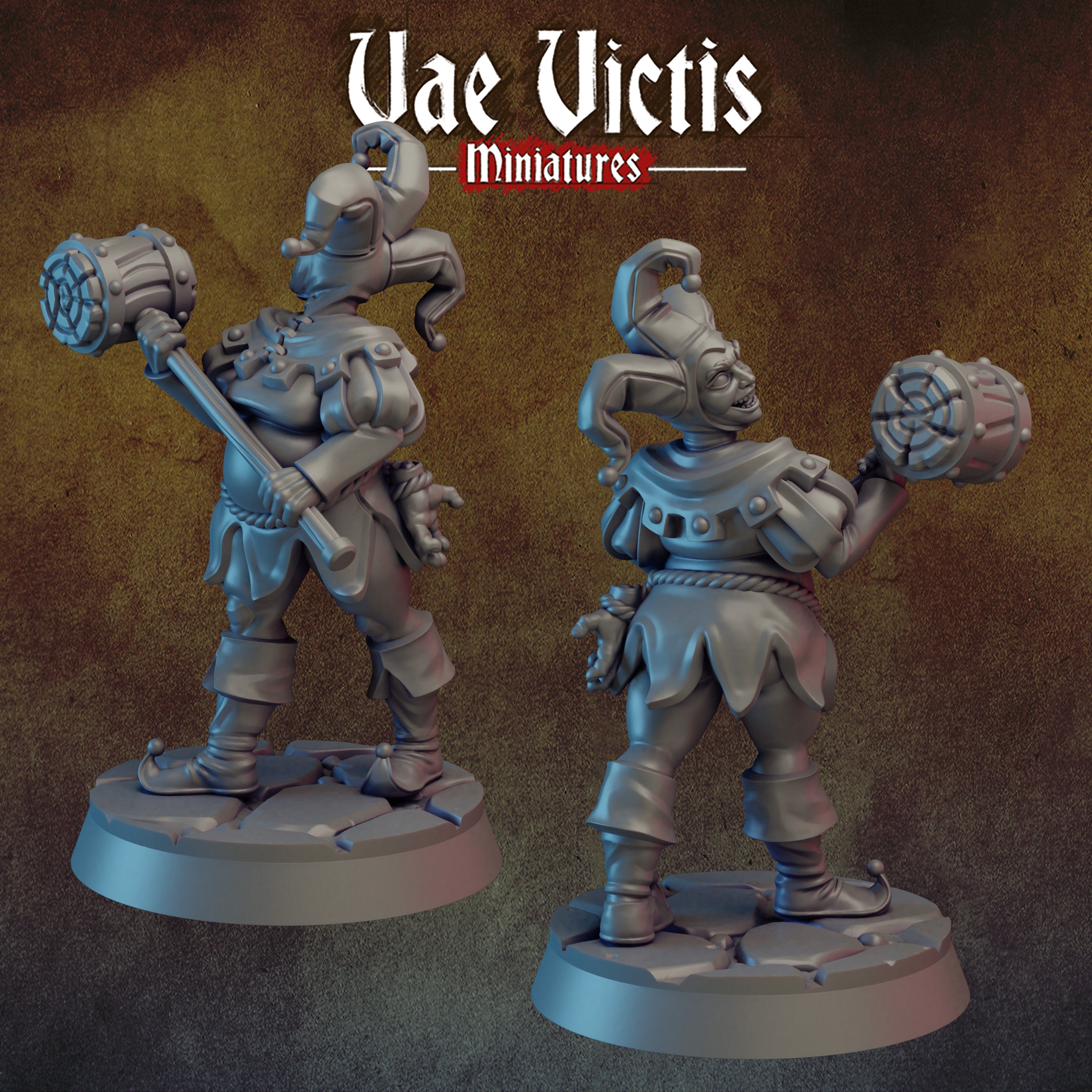 Twisted Jester Evil Jester Fantasy Miniature DnD Pathfinder Tabletop ...