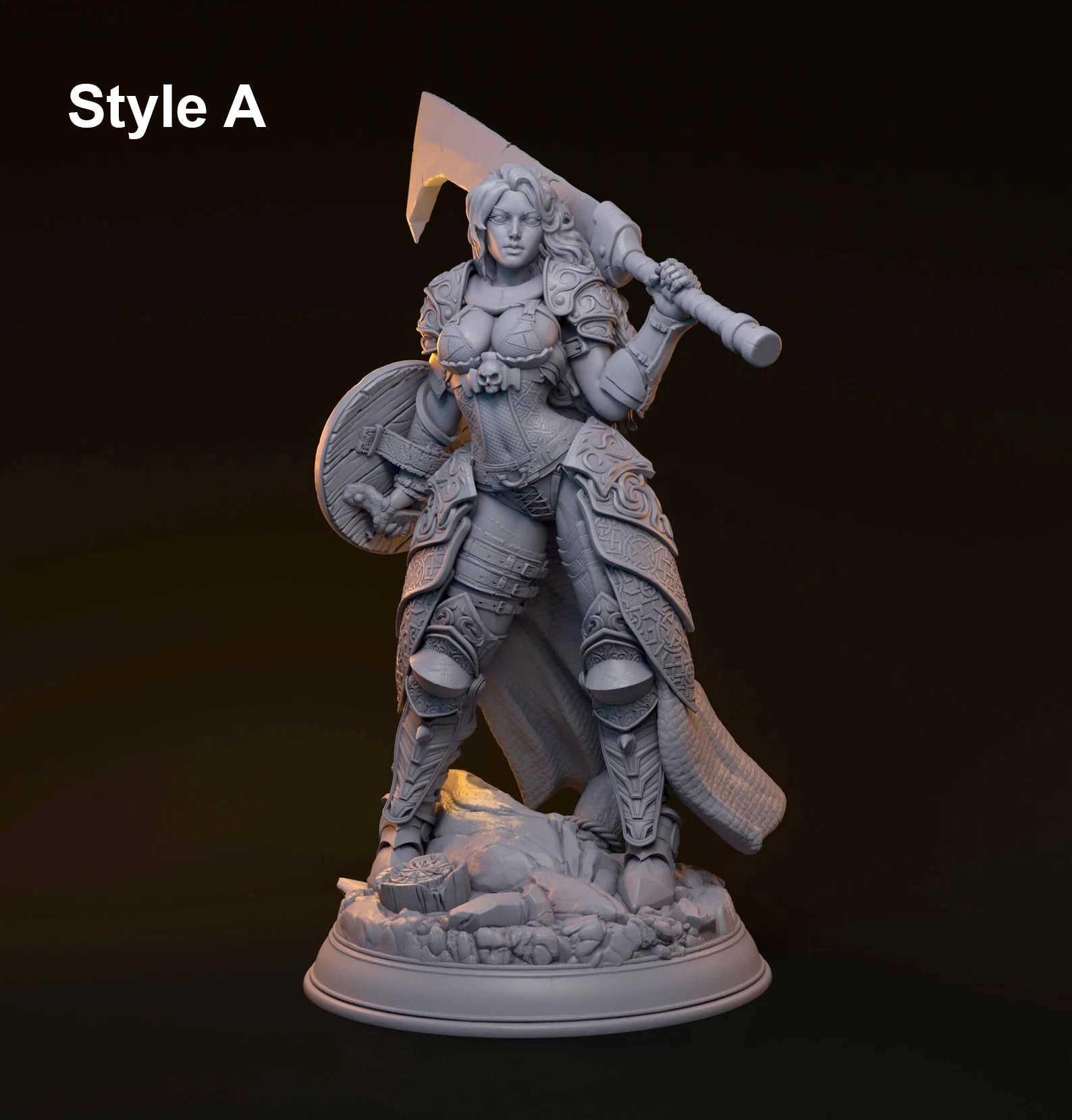 Untrin Dark Valkyrie Pinup Miniature DnD Fantasy Resin Miniature ...