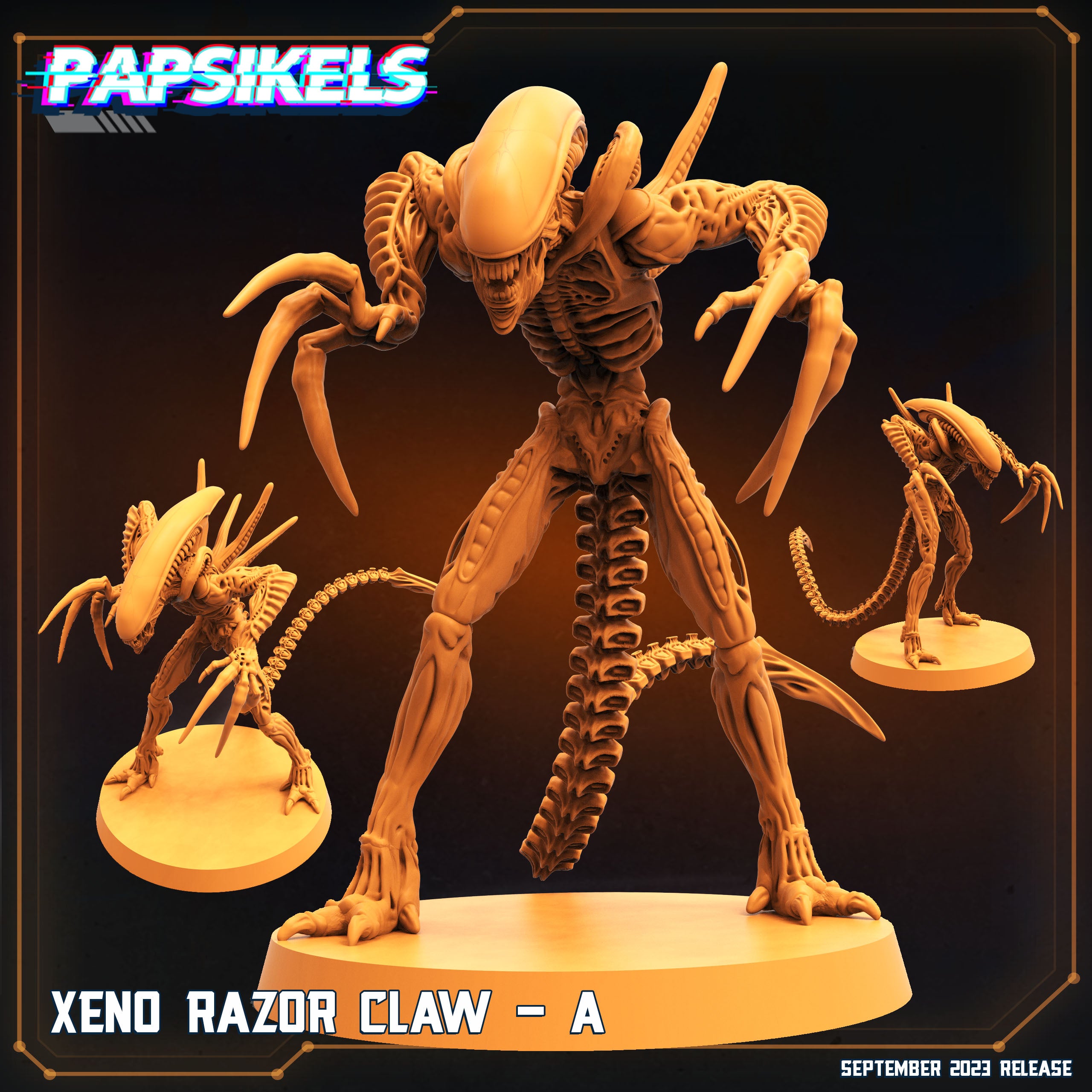 Xeno Razor Claw Alien Miniature Sci-Fi DnD RPG Tabletop Papsikels ...