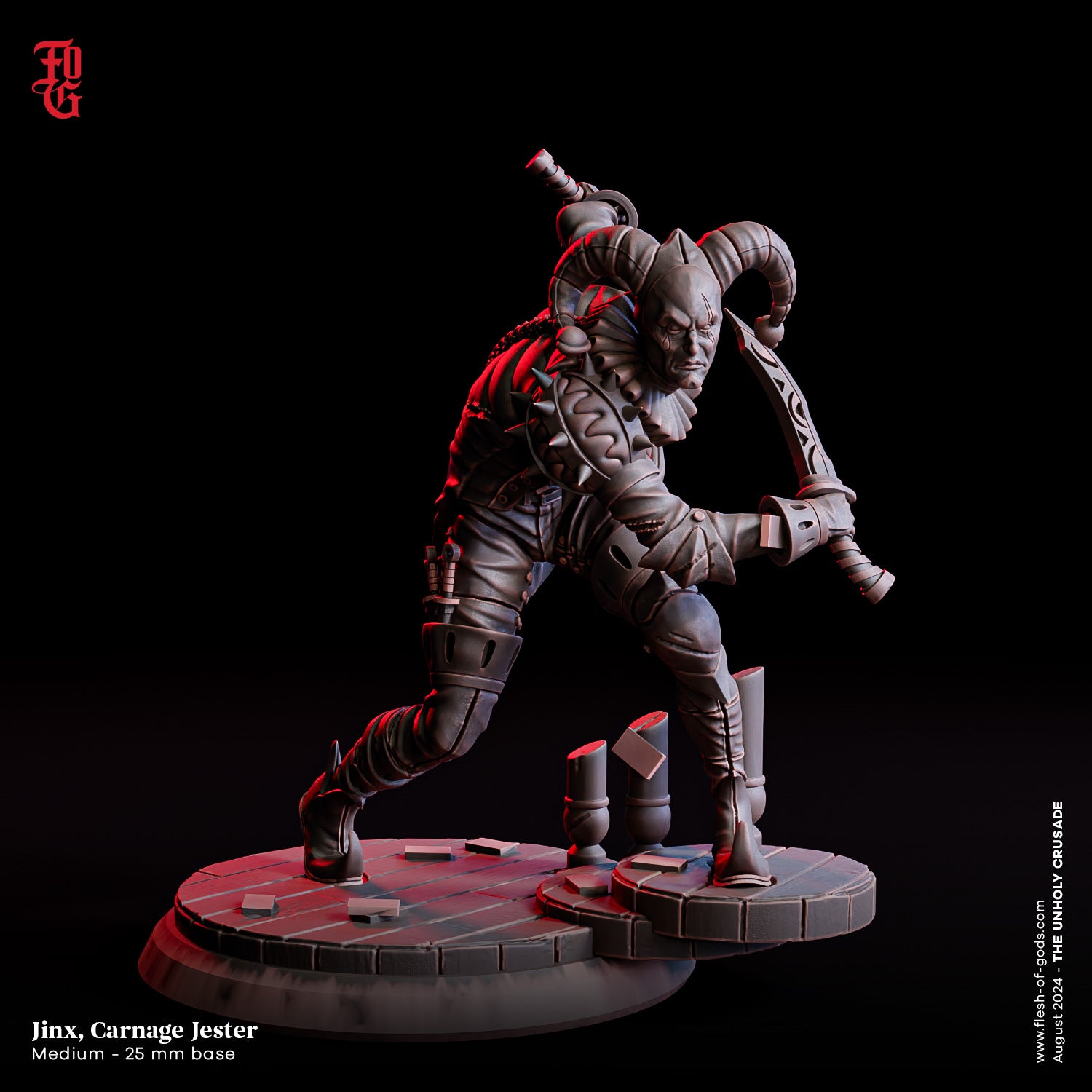 Jinx, Carnage Jester Rogue Circus Miniature DnD 5e RPG Wargaming – SYZGames