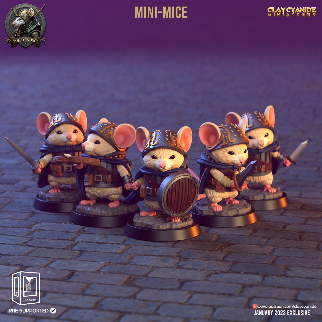 Mini Mice Resin Miniature DnD Pathfinder Tabletop Pathfinder – SYZGames