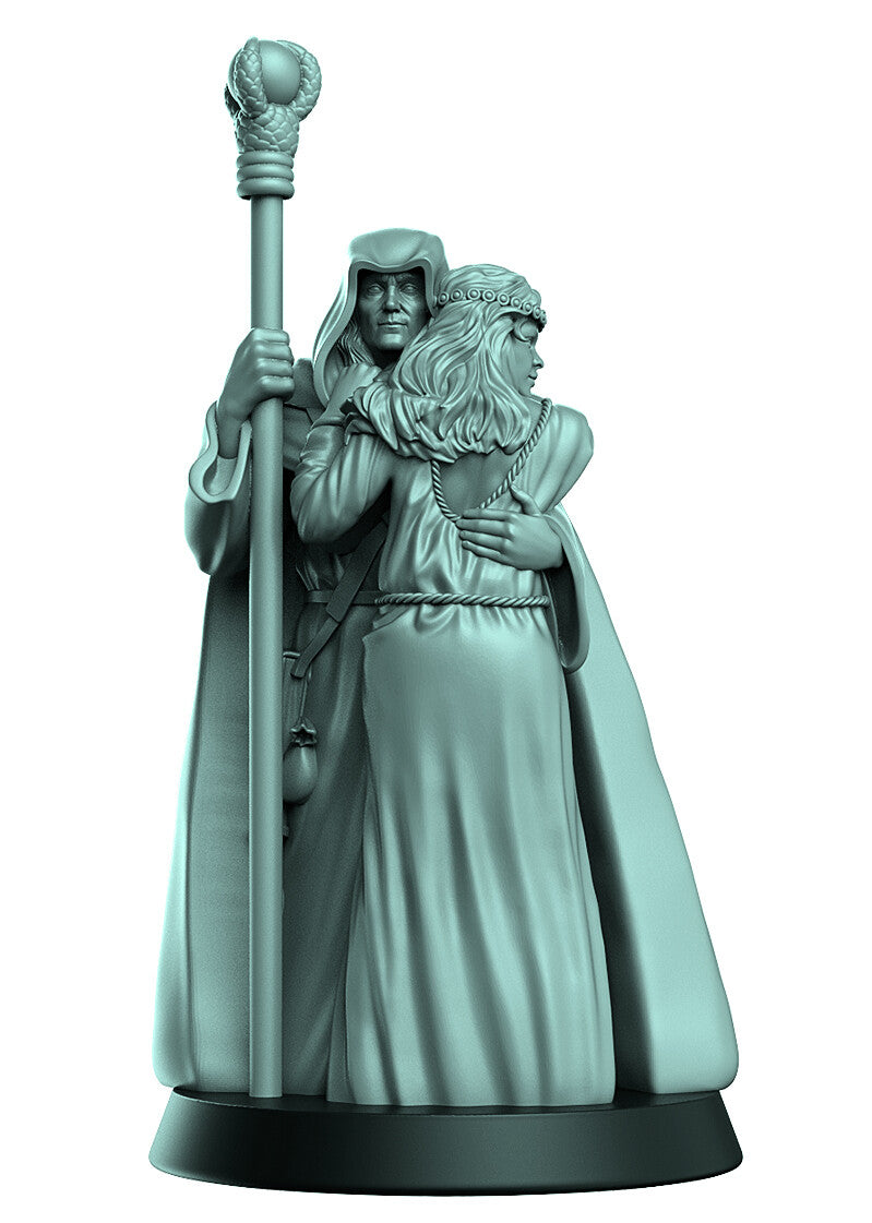 Young wizard and lady DnD Miniatures Dungeons and Dragons Dragonlance ...