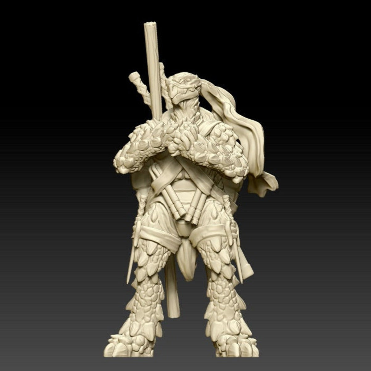 Tortle Ninja Fantasy Resin Miniature DnD RPG Tabletop Game Printed ...