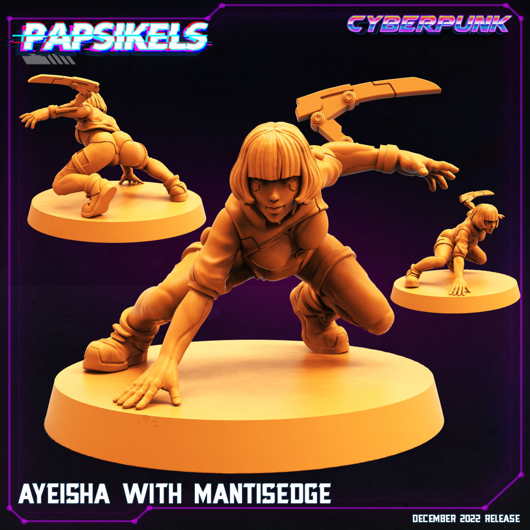 Ayeisha with Mantisedge Cyberpunk Sci-Fi Miniature DnD Role Playing RPG ...