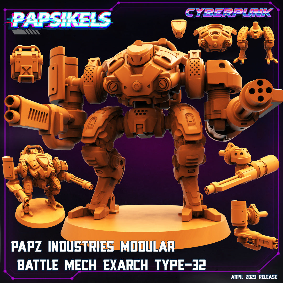 PAPZ Industries Modular Battle Mech MechWarrior Battletech Sci-Fi ...